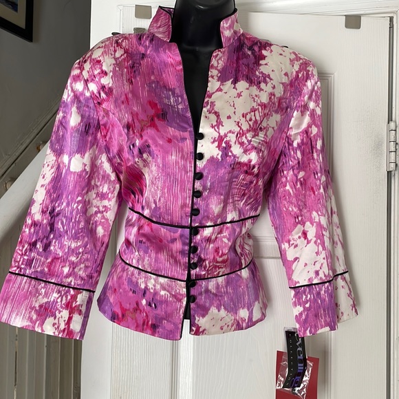 JS Collections | Jackets & Coats | Js Collection Silk Jacket Nwt Pink ...